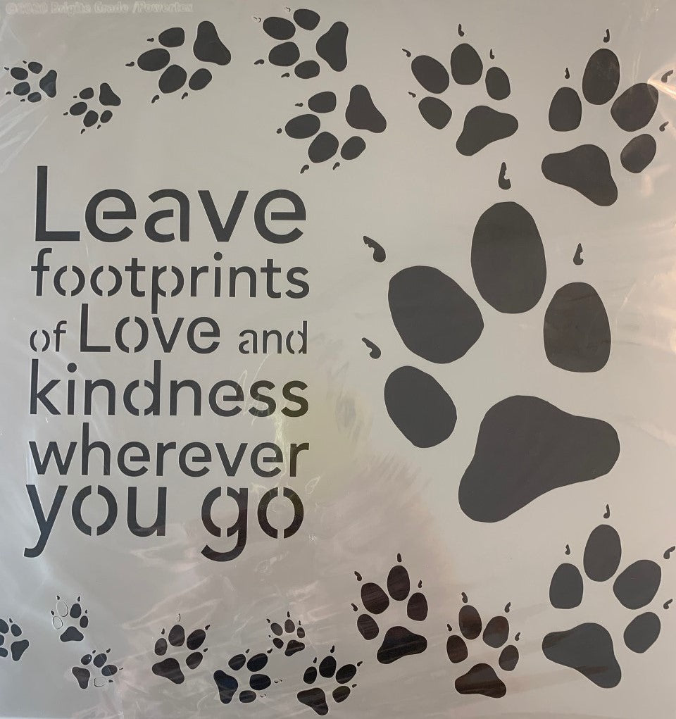 Animal Foot print stencil 12" x 12" – Powertex Products USA